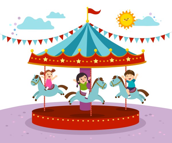 Happy kids cartoon collection Royalty Free Vector Image