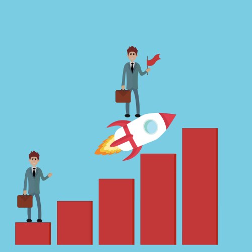 Business competition concept-group competitive Vector Image