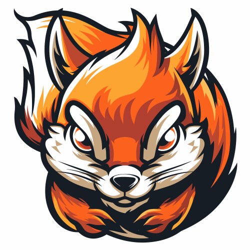 Squirrel esport logotype icon sticker logo Vector Image