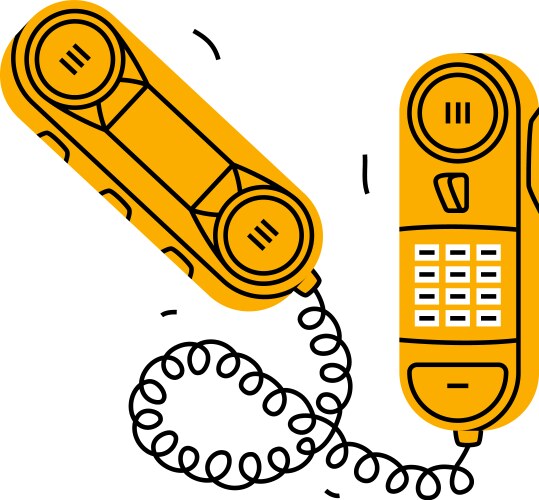 Pink landline or wireline home phone as telephone Vector Image