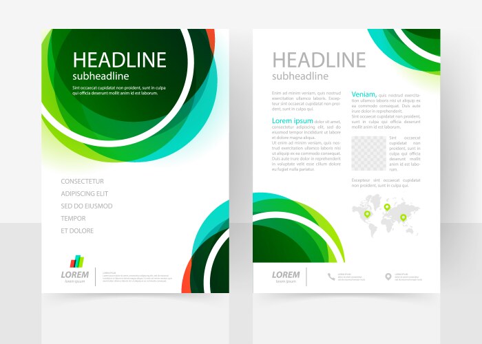 Flyer template header design Royalty Free Vector Image
