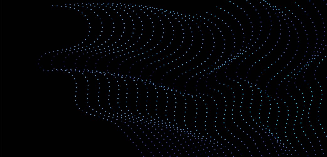 Flowing dots particles wave pattern 3d Royalty Free Vector