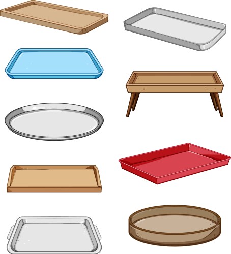 Dinner food tray cartoon Royalty Free Vector Image