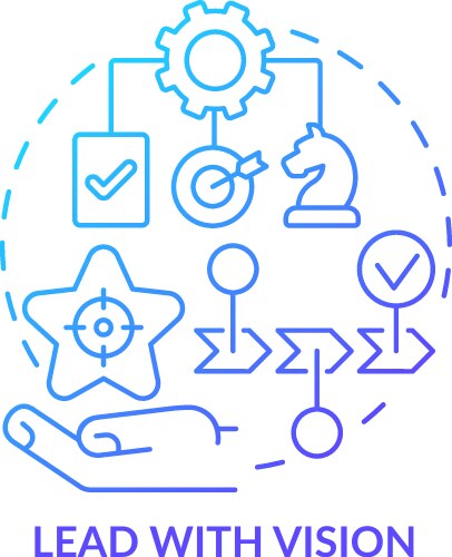 Leadership nurturing blue gradient concept icon Vector Image