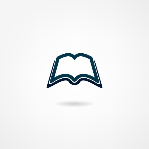 Book icon logo design Royalty Free Vector Image