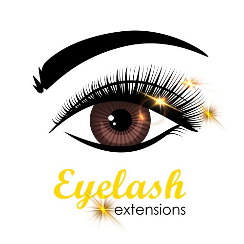 Eyelash extension shape Royalty Free Vector Image