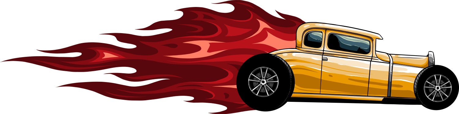 Hot rod classicshotrod originalsloud and fast Vector Image