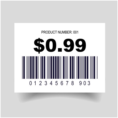 Price tag barcode label set Royalty Free Vector Image