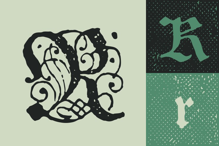 Drop Caps Letter Vector Images (over 860)