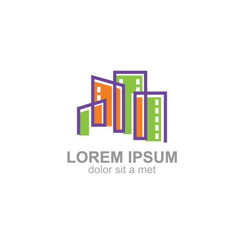 Building cityscape company logo Royalty Free Vector Image