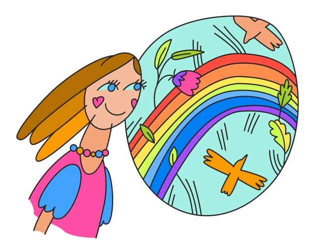 Hopecore aesthetic philosophy based on hope Vector Image