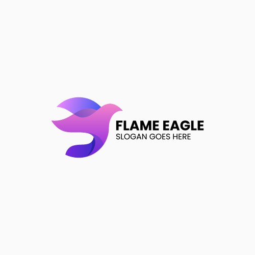 Logo eagle gradient colorful style Royalty Free Vector Image