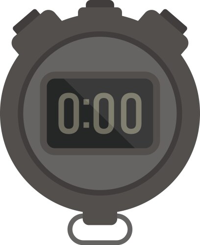 Countdown timer icon flat stopwatch clock Vector Image