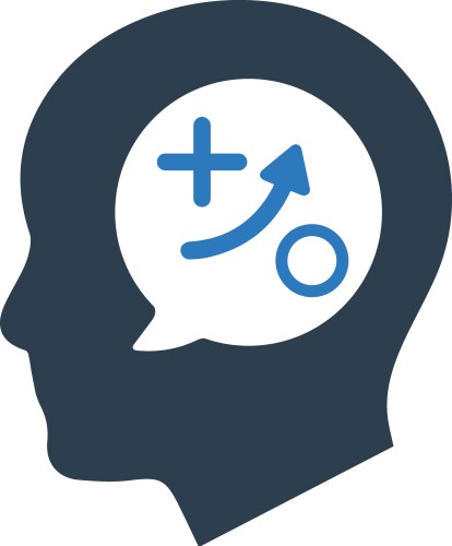 Thinking strategic planning icon Royalty Free Vector Image