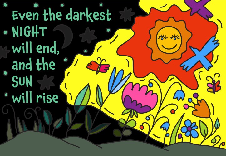 Hopecore aesthetic philosophy based on hope Vector Image