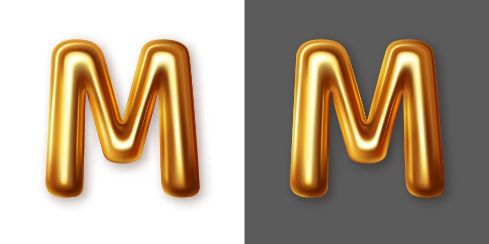 Metallic gold alphabet letter symbol - z Vector Image