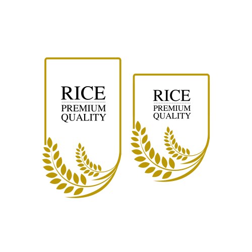 Premium rice great quality design concept Vector Image