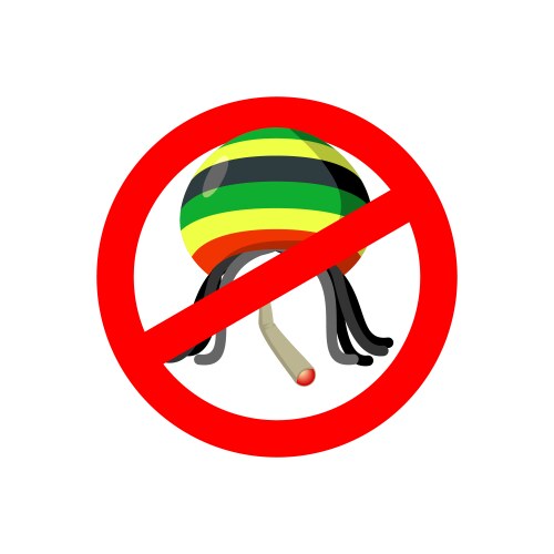 Stop centaur red prohibitory sign half man Vector Image