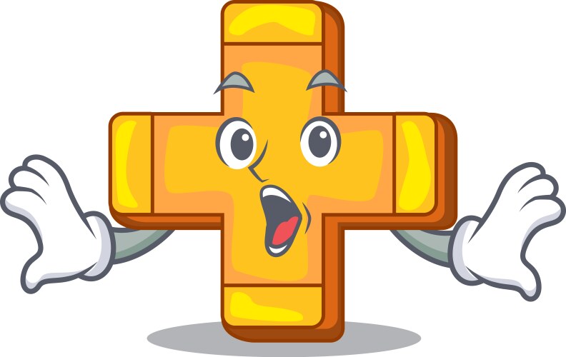 With menu retro plus sign addition symbol cartoon Vector Image