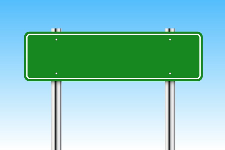 Green Traffic Sign Board Royalty Free Vector Image