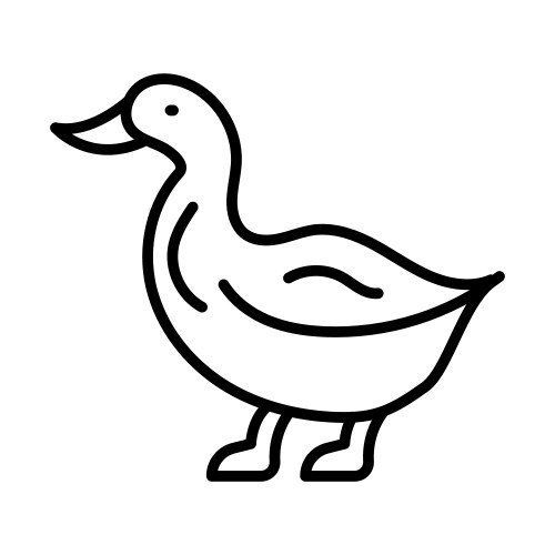 Duck outline Vector Images & Graphics for Commercial Use | VectorStock