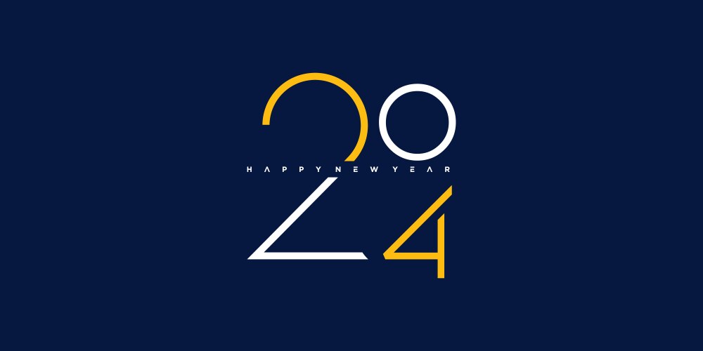 2024 logo design template with modern and unique Vector Image