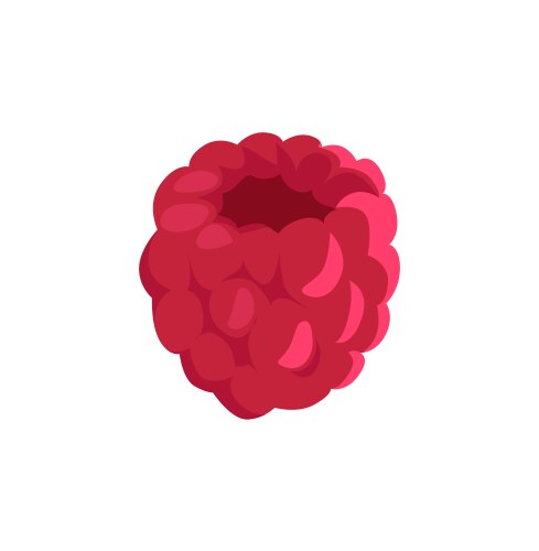 Raspberry fruit cartoon colored clipart Royalty Free Vector