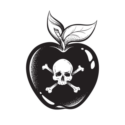 Poison in bottle line art and dot work hand drawn Vector Image