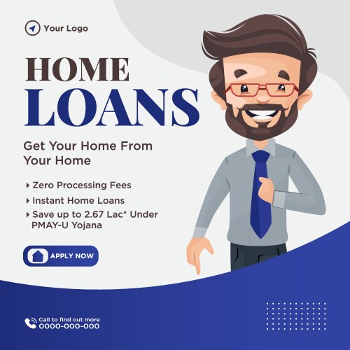 Banner design of control your personal loan Vector Image