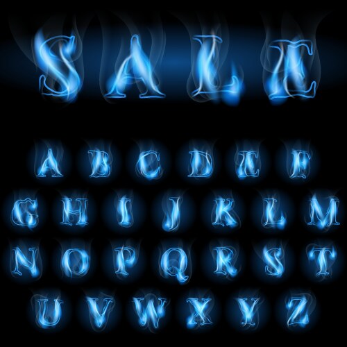 Glitch english alphabet distorted letters Vector Image