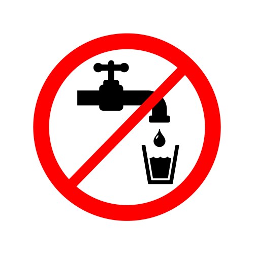 No drinking sign Royalty Free Vector Image - VectorStock