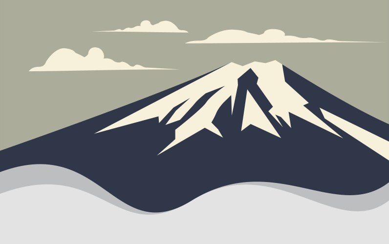 Fujiyama Royalty Free Vector Image - VectorStock