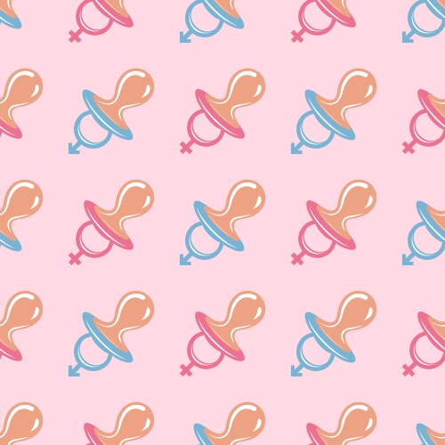 Seamless baby pattern in pink tones Royalty Free Vector