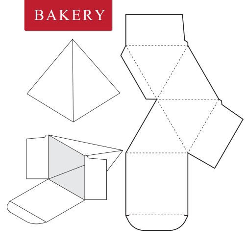 Package template for bakery food or other items Vector Image