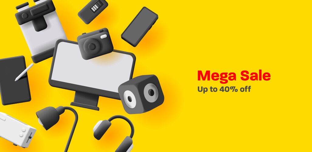 Banners Electronics Sale Store Web Vector Images (over 2,400)