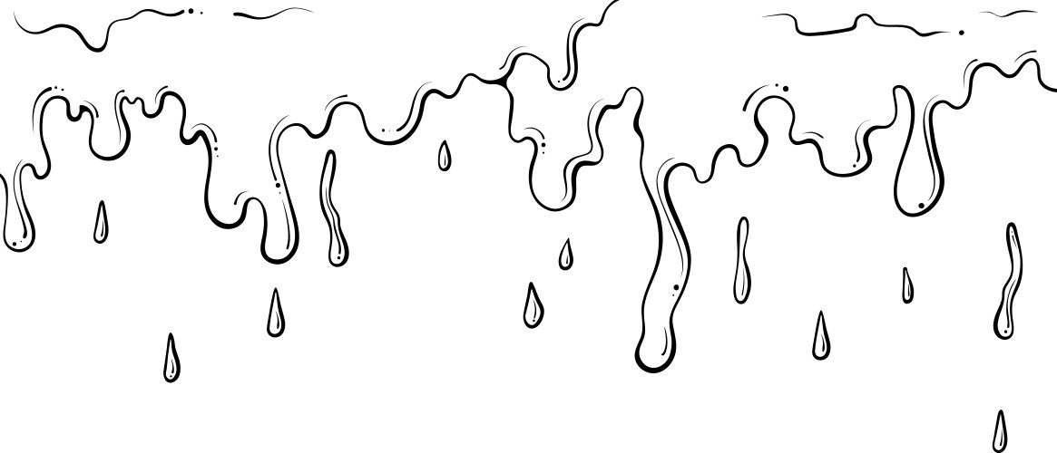 Dripping liquid outline on a transparent Vector Image