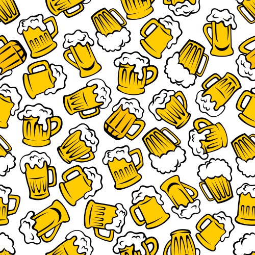 Craft beer brewery seamless pattern Royalty Free Vector