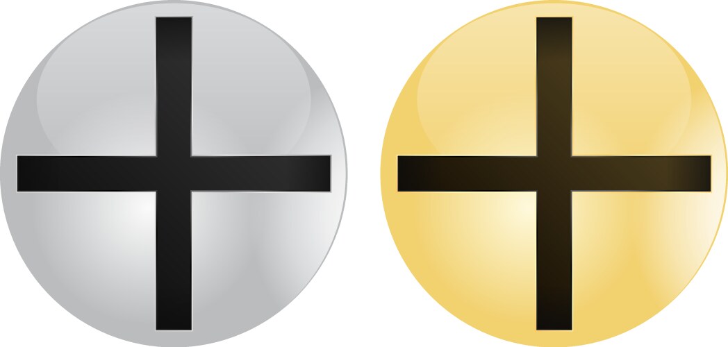 Screw outline icon phillips flat head Royalty Free Vector