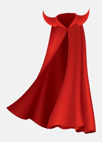 Red cape super hero cloak superhero cover Vector Image