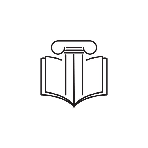 Book library icon template creative logo design Vector Image