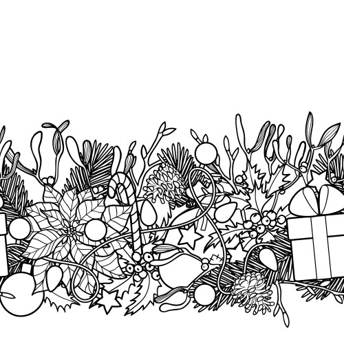 Peonies seamless vertical border Royalty Free Vector Image