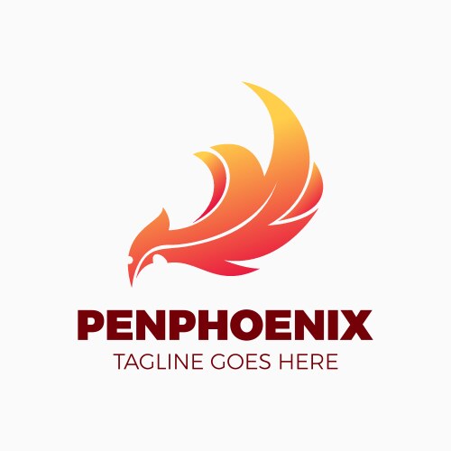Phoenix raise logo Royalty Free Vector Image - VectorStock