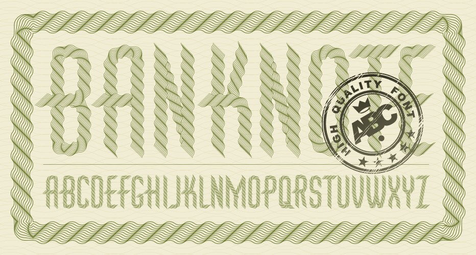 Set of upper case english alphabet letters made Vector Image