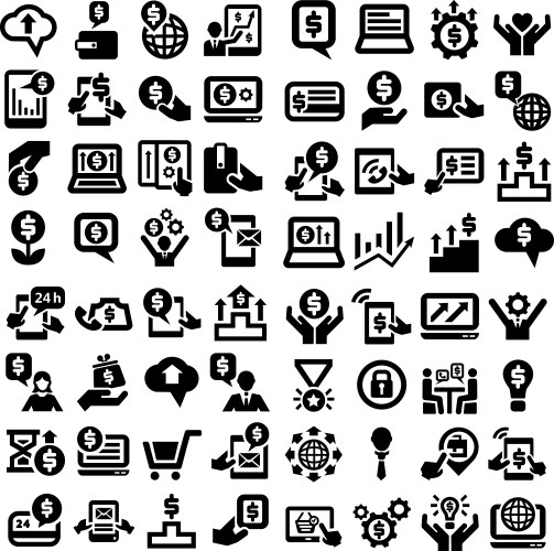 Misc icons Royalty Free Vector Image - VectorStock