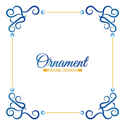 Colorful art frame design template Royalty Free Vector Image