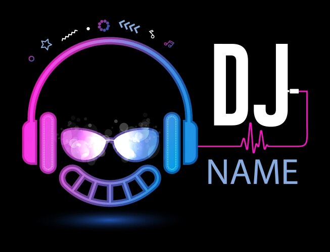 Dj logo design creative Royalty Free Vector Image