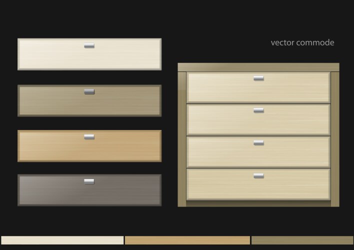 Four different chest Royalty Free Vector Image