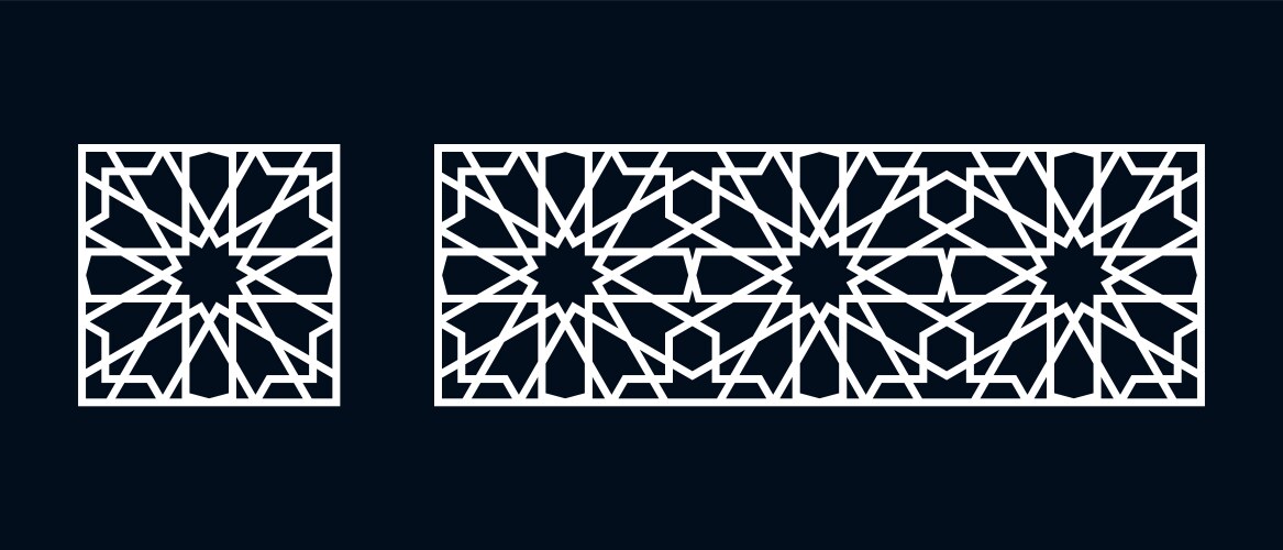 Persian geometric islamic pattern for laser cut Vector Image