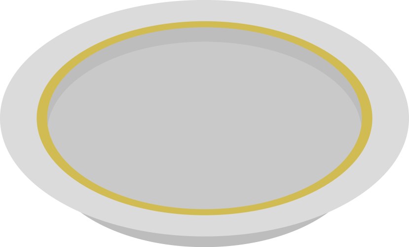 Red plate with white polka dot pattern isolated Vector Image