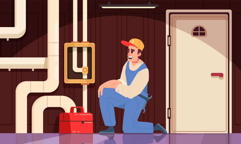 Public utilities cartoon Royalty Free Vector Image